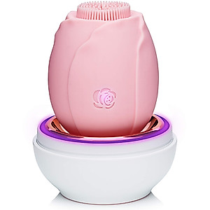 ROSEMI Silicone Facial Cleansing Brush - 6 Modes Electric Face Scrubber for Women - Waterproof Sonic Facial Cleansing Brush - Facial Scrubber for Exfoliation - Facial Cleansing Brush Silicone