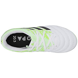 adidas Men's Copa 20.3 Firm Ground Soccer Shoe, White/Black/Signal Green, 7.5 M US