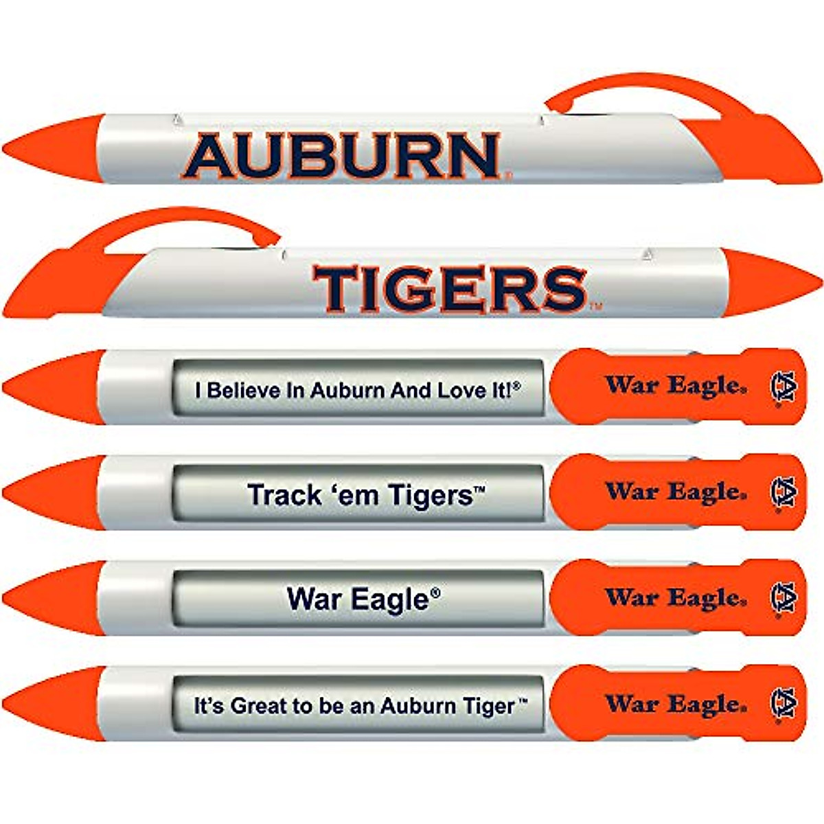 Greeting Pen Auburn Tigers 4" X 6" Notebook / 2 Pen Set (1111M2)