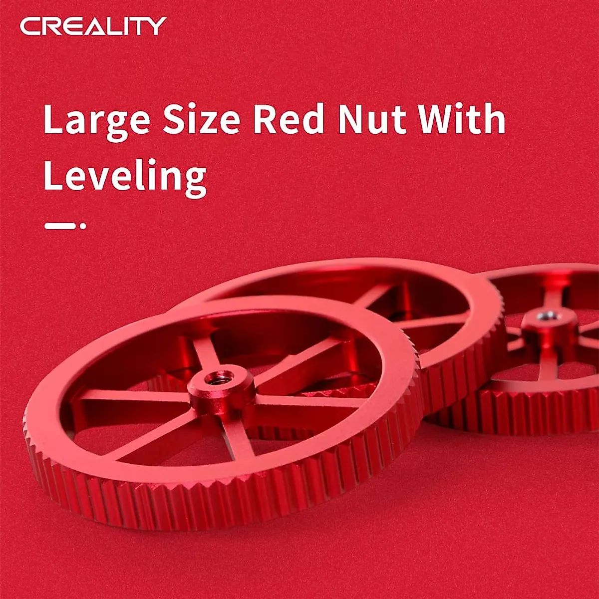 Official Creality Metal Leveling Nuts with 20mm Die Springs and 0.4mm Nozzles, Red Hand Twist Nuts Set for Ender 3/3 Pro/3 V2/3 Max, Ender 5/5 Plus/ 5 Pro, CR 10 Series 3D Printer Bed