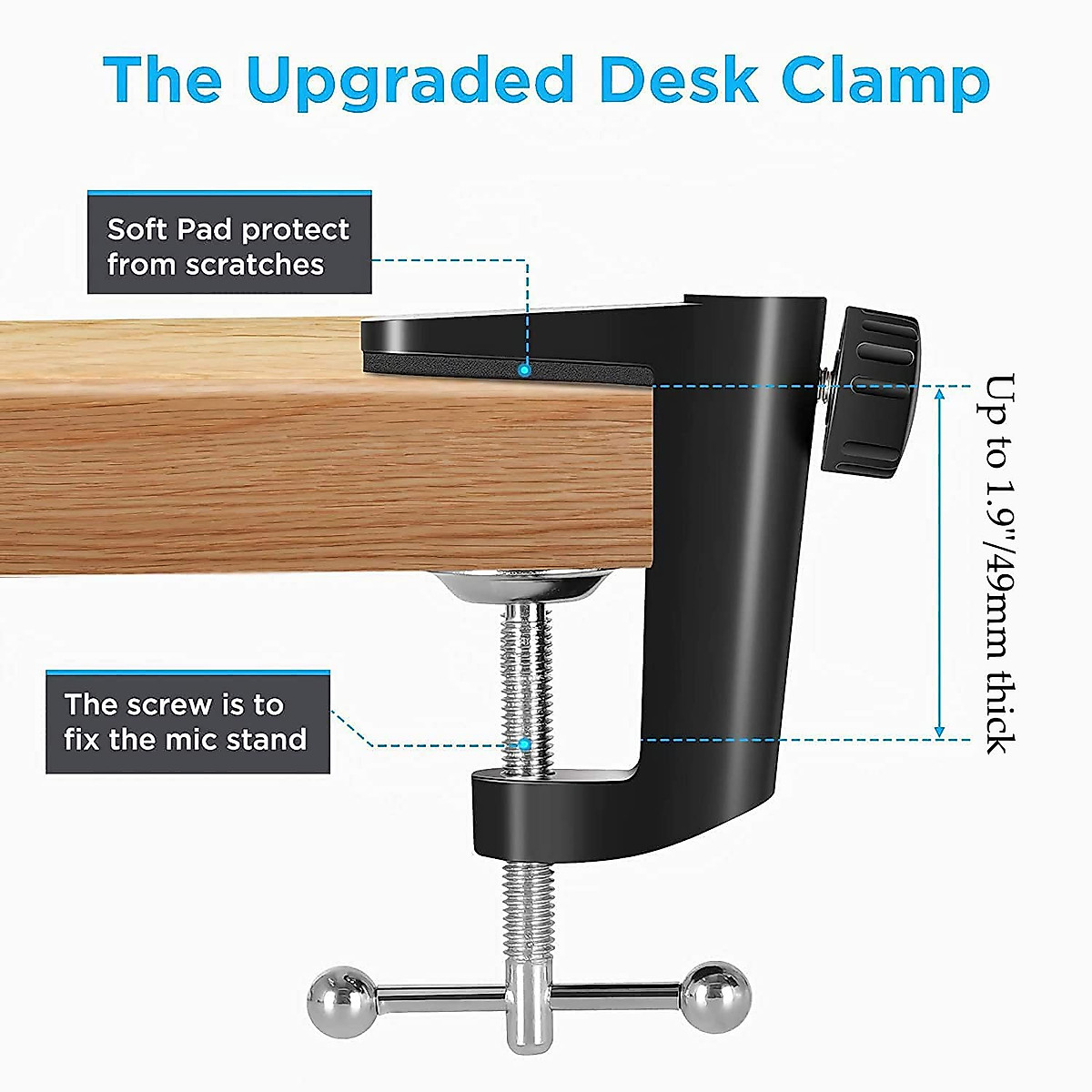 Boom Arm For Hyperx Quadcast Microphone, Adjustable Suspension Mic Scissor Stand, For Studio Recording & Broadcasting Compatible with Hyper X QuadCast S Mic By YUZUHOME