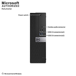 Dell Optiplex 3040 Mid Size Tower Computer PC (Intel Quad Core i5-6500, 8GB Ram, 256GB SSD, WiFi, HDMI, DVD-RW) Win 10 Pro (Renewed)