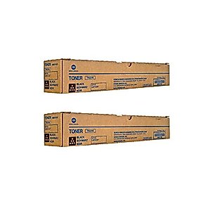 TN221K Genuine Konica Minolta Toner Cartridge 2 Pack, A8K3130, 24000 Page-Yield Per Ctg, Black