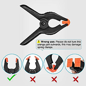 Yesker Backdrop Clamps and Background Clips 6 Pack, 4.4 inch Heavy Duty Clips Holder for Photography Studio Video Backdrop Support Stand