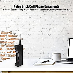 DUSC Old Brick Mobile Phone Model, Iron Retro Brick Cell Phone Ornaments for Photographic Props