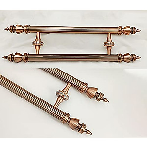 SUCHETA Modern Sliding Door Handle,European Style Barn Door Push Bar,Stainless Steel Interior Exterior Gate Handle,32"/35"/47"/51"/59" Long Door Socket (Size:80 cm/32inch,Style:Style1)