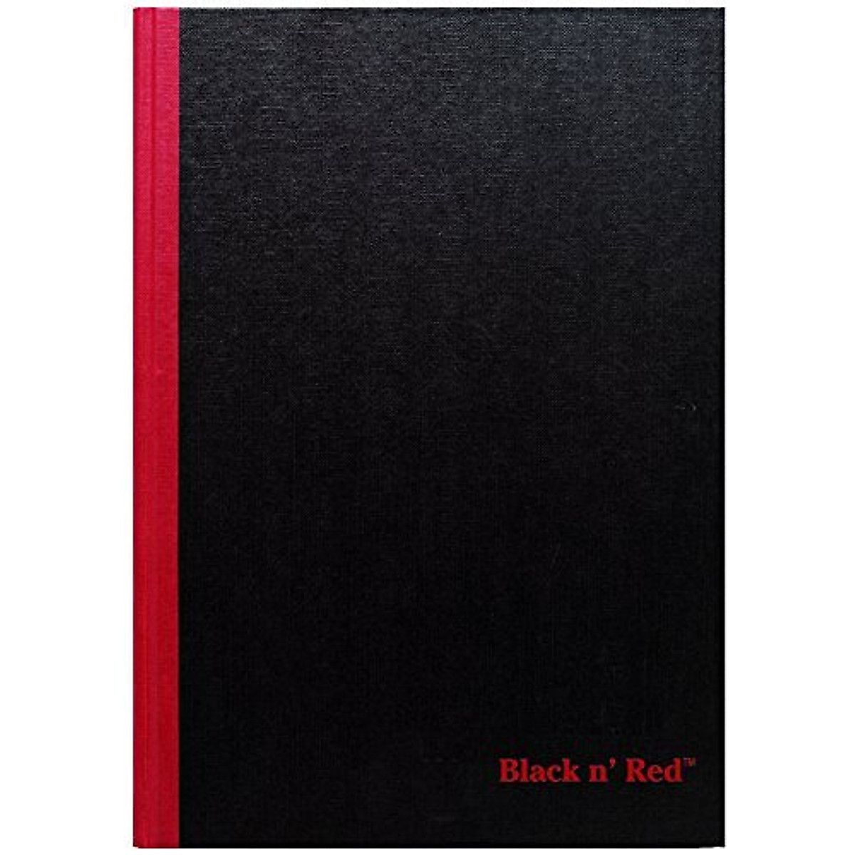 Black n' Red Casebound Hardcover Notebook, 11-3/4" x 8-1/4", Black/Red, 96 Ruled Sheets, Sold as 6 Pack (D66174)
