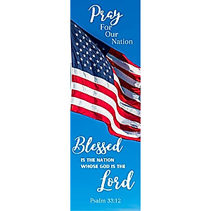 Pray for Our Nation Veterans Gifts Military Patriotic Bible Verse Bookmarks Fourth of July Memorial Day Cards Made in USA Flag Service Men Independence Day Bulk 100 Count