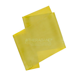 THERABAND Resistance Bands, 6 Yard Roll Professional Latex Elastic Band For Upper Body, Lower Body, & Core Exercise, Physical Therapy, Pilates, Home Workouts, & Rehab, Yellow, Thin, Beginner Level 2