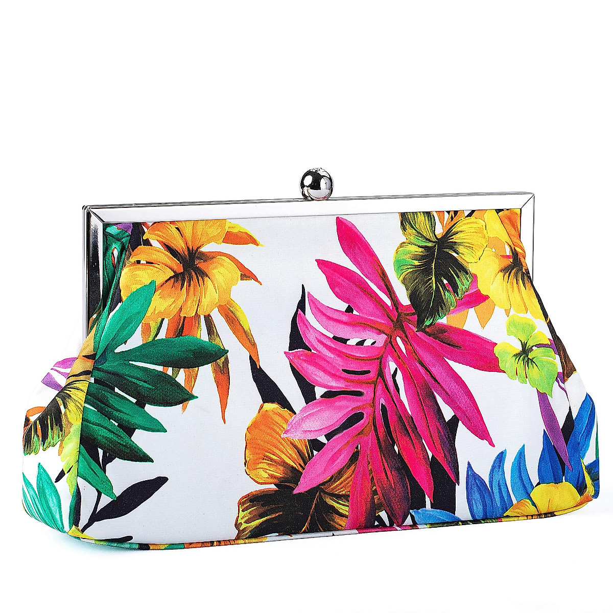 Flower Handbag Lightweight Crossbody Shoulder HandBag for Women Large Clutch Shoulder Tote HandBag Printed Colorful Flower Leaves Christmas Gift