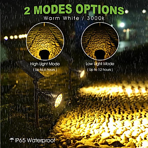 DBF Solar Outdoor Lights Upgraded, 18 LED Waterproof Solar Landscape Lights Solar Spotlight Wall Light Auto On/Off Landscape Lighting for Garden Yard Pathway Pool Area, Pack of 4 (Warm White)