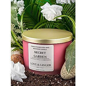 Gardenia Candle | Flower Candle | Luxury Soy & Beeswax Candles for Home | 16 oz. Large Jar 3 Wick Candle | Mom Candle | Floral Scented Candle Gift | Fragrant Candle