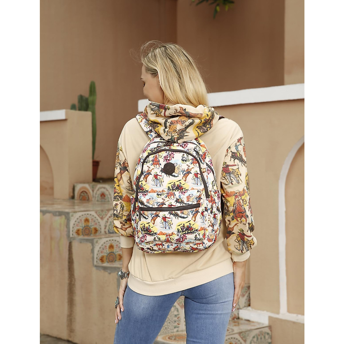 Montana West Travel Backpack for Women School Bookbag for College Student Western Rucksack with Laptop Compartment