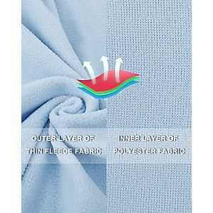 Fleece Zip Up Women Lightweight Soft Fleece Athletic Running Track Jackets Slim Fit Workout Jacket with Thumb Holes(Light Blue,Small)