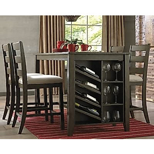 Signature Design by Ashley Rokane Upholstered 24.75" Counter Height Bar Stool, 2 Count, Brown