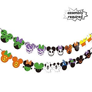 Mickey Inspired Halloween Garland Banner Mickey Minnie Halloween Decorations for Mickey Minnie Theme Halloween Party Birthday Party Decorations