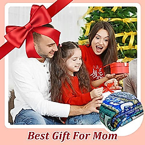 Gifts for Mom from Son or Daughter for Birthday, Christmas, Mom Throw Blanket 50"x60", Snuggly Soft Unique Lamb Plush Mother Blanket Filled with Words to Say Love You Mom Gifts for Women