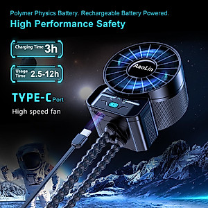 2 Pack multifunctional portable stroller fan 4 speed 6600rpm high speed usb rechargeable personal mini handheld fan extended tripod for desktop winding kids bed treadmill bike golf cart outdoor travel