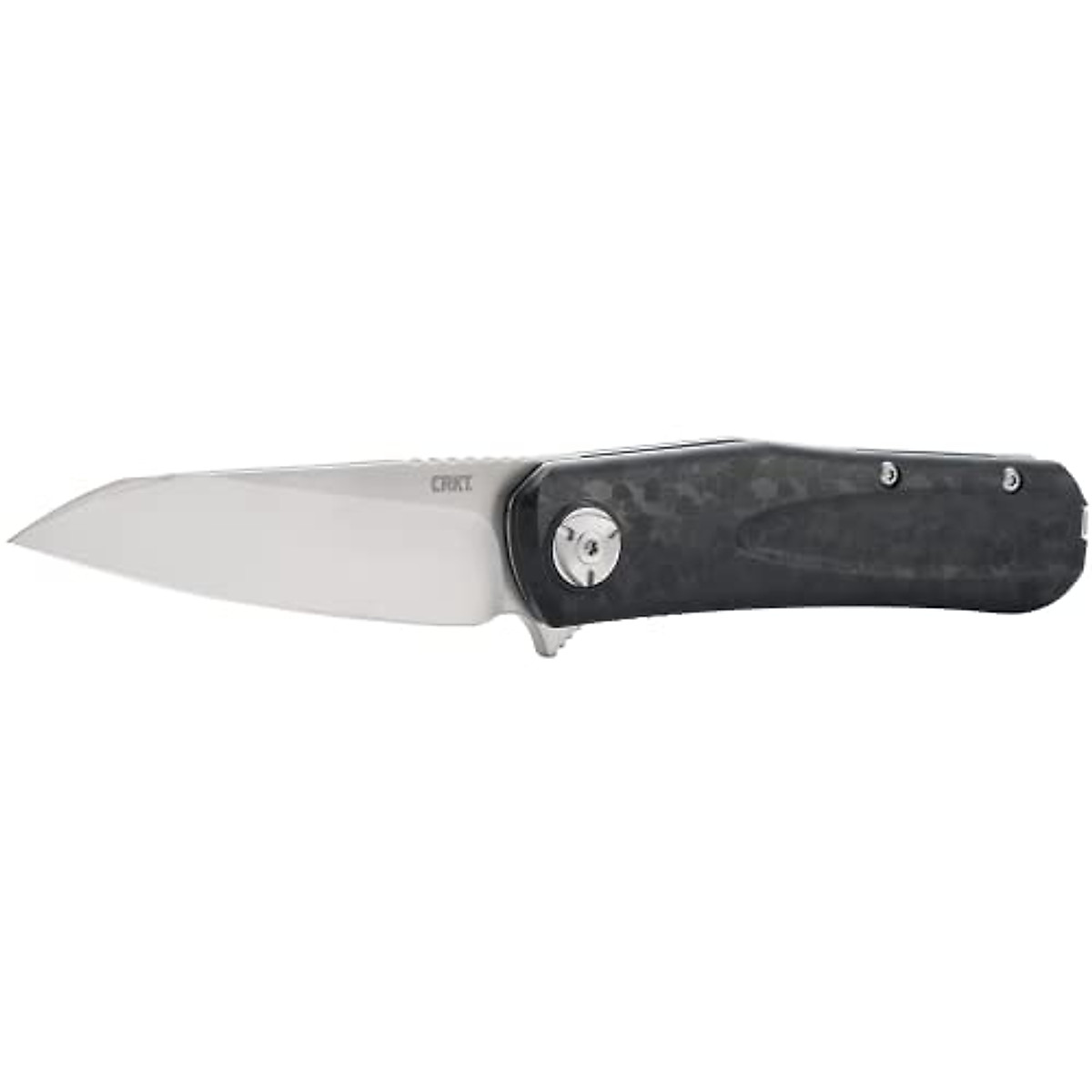 CRKT Mah-Hawk EDC Folding Pocket Knife: Assisted Opening Everyday Carry, Liner Lock, Glass Reinforced Nylon Handle with Reversible Pocket Clip 6535,Black