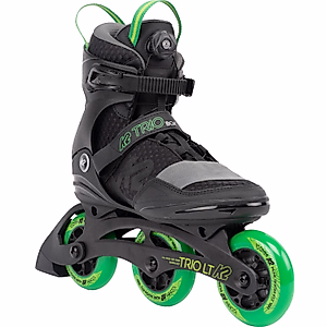 K2 SKATE Trio Lt 100 Boa, Color: Black/Green, Size: 11 (I220202301110)