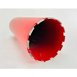 6" Inch Diamond Wet Core Drill Bit 1-1/4” Threaded by BLUEROCK Tools for Concrete Rebar Asphalt Brick Rock Masonry Hole Barrel Coring