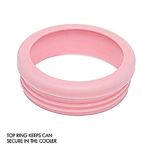 Primula Slim Can Stainless Steel Vacuum Insulated Coozie Cooler for 12 Ounce Skinny Cans, Pink