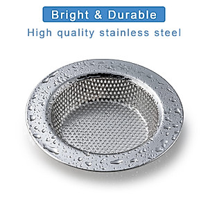 Honmein 2 Pcs Sink Strainer for Most Kitchen Sink Drain Basket, Upgraded Double-Layer Safe Design Kitchen Sink Strainer (4.5 Inch)