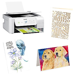 SUMERX 40 Pieces 8.5" x 11" White Cardstock, Heavyweight Cardstock Sheets Blank Invitation Paper Greeting Cards Printable, 74lb Cover 200 GSM/White