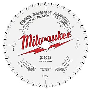 Milwaukee 6-1/2 in. Dia. x 5/8 in. Fine Finish Carbide Tipped Steel Circular Saw Blade 40 teeth