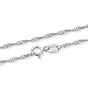 OKA Lucky Snowflake Necklace Long Pendant Necklace with White Cubic Zirconia Silver Jewelry Christmas New Year Holiday Gifts for Women Girls