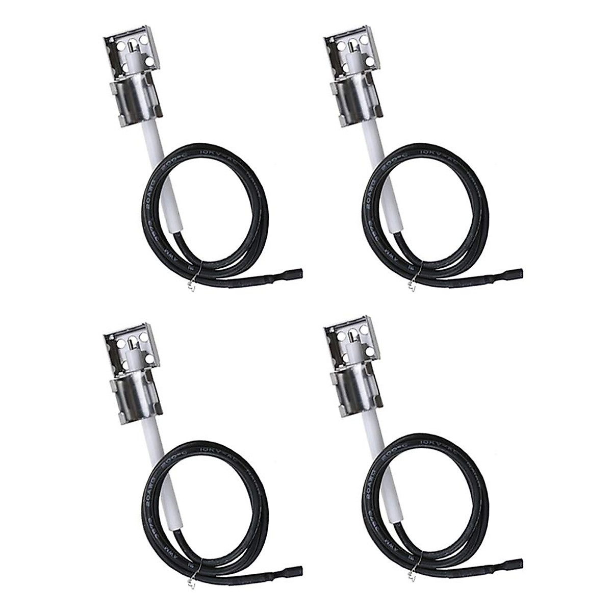 Uniflasy Grill Igniter and Ignition Electrode for Charbroil Advantage 463344015, 463343015, 463240015, 463344116, Performance 463347017, 463673017, 463376018P2, Commercial 463242716, 463242715, 4 Pcs