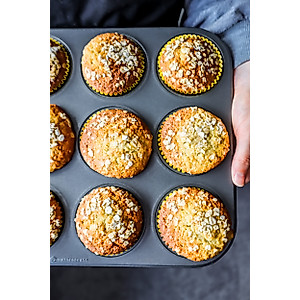 Masterclass Heavy Duty 12 Hole Cupcake Baking Tray Tin Pan with Double Layer Non-Stick Coating | Ideal for Baking Buns, Cupcakes, Yorkshire Puddings and Muffins