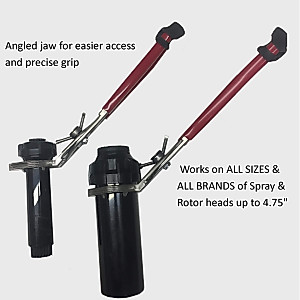 Keyfit Tools Sprinkler Head Wrench Stainless Steel PRO, Fastest Removal Replacement Repair & Adjustment Tool No Digging No Mess. Works On All Styles & All Brands of Spray & Rotor Heads Under 4.75"