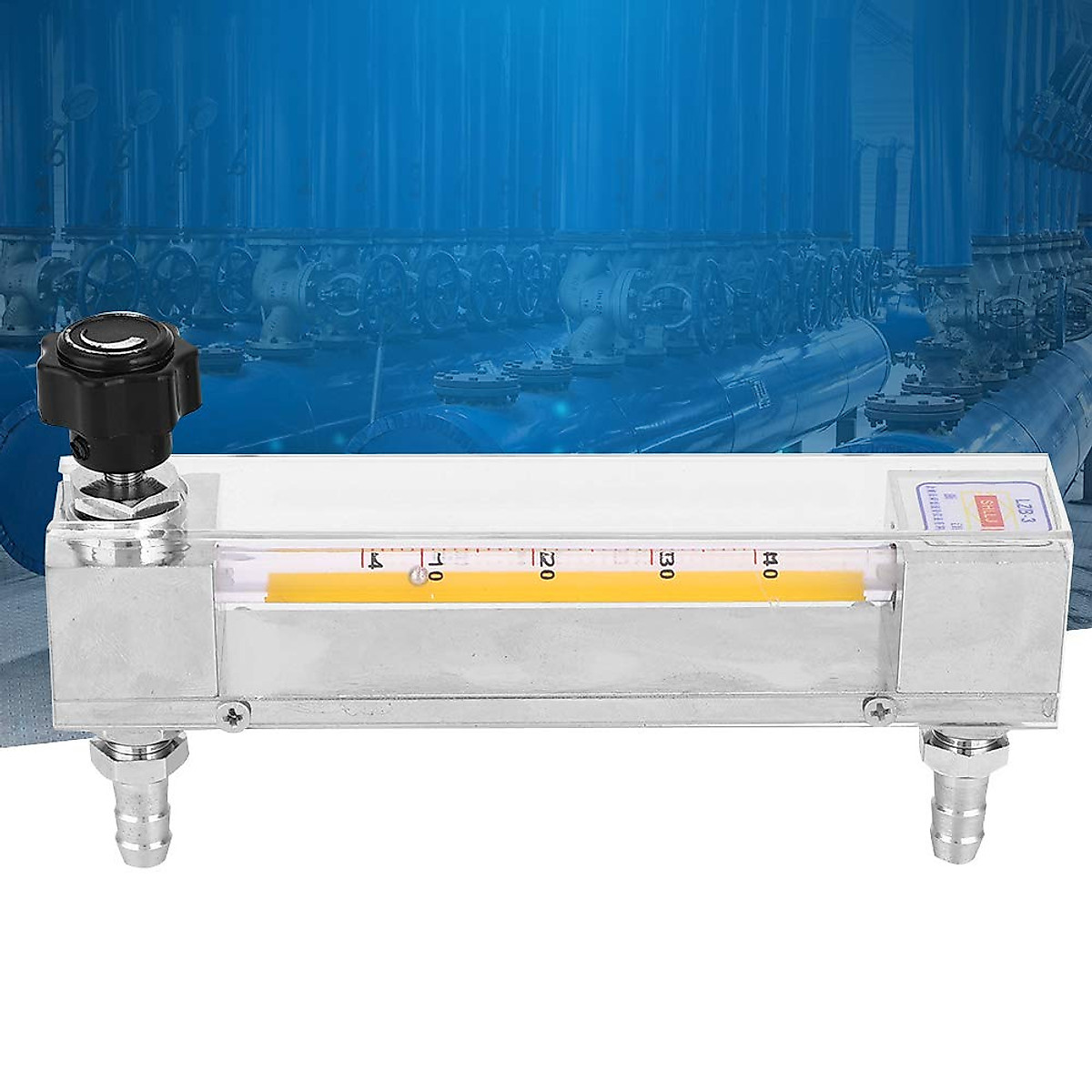 LZB-3 Glass Tube Meter Liquid Water Flowmeter Water Meter for & Liquid Metal Barbed Connector Tool Flowmeter Instrument (10-100mL/min),Other Valve Accessories