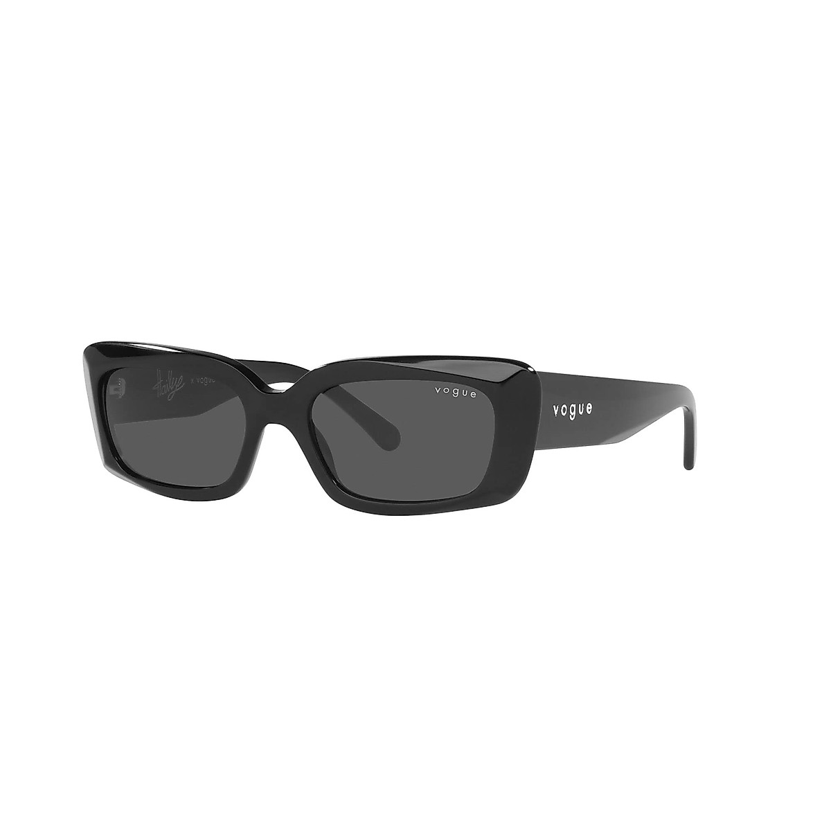 Vogue Eyewear Woman Sunglasses Black Frame, Dark Grey Lenses, 52MM