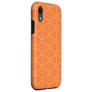 iPhone XR Abstract Geometric Cute Cool Fun Pattern Orange Yellow Case