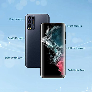 ZSDDZZY 6.52 inch Screen，Hot12play，Android smartphone ，Dual SIM card，1GB RAM 16GB ROM，Only supports Dual SIM card frequency band of 3GWCDMA ：850/1700/2100MHZ，Unlocked cell phone(black3