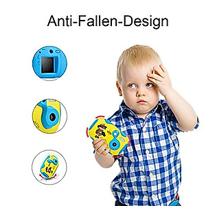 LKYBOA Creative Cute Child Camera -Digital Camera for Kids Gifts, Camera for Kids 3-10 Year Old 3.5 Inch Large Screen with Card (Color : Yellow)