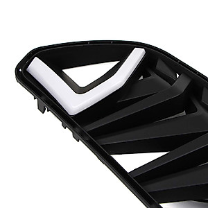 Dreamseek LED Grille for Ford Mustang 2015 2016 2017 Front Bumper Sport Performance Grill White Light Armor Style