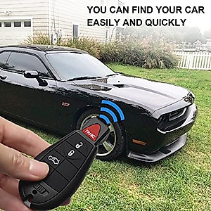 Key Fob Compatible for 2008-2010 Chrysler 300, 2008-2012 Dodge Challenger, 2008-2012 Dodge Charger, SaverRemotes 4 Button Remote Control Replacement for M3N5WY783X IYZ-C01C