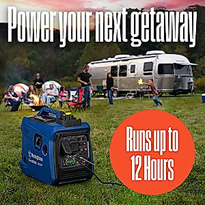 Westinghouse 2550 Peak Watt Super Quiet & Lightweight Portable Inverter Generator, RV Ready 30A Outlet, Gas Powered, CO Sensor, Parallel Capable, Long Run Time,Blue