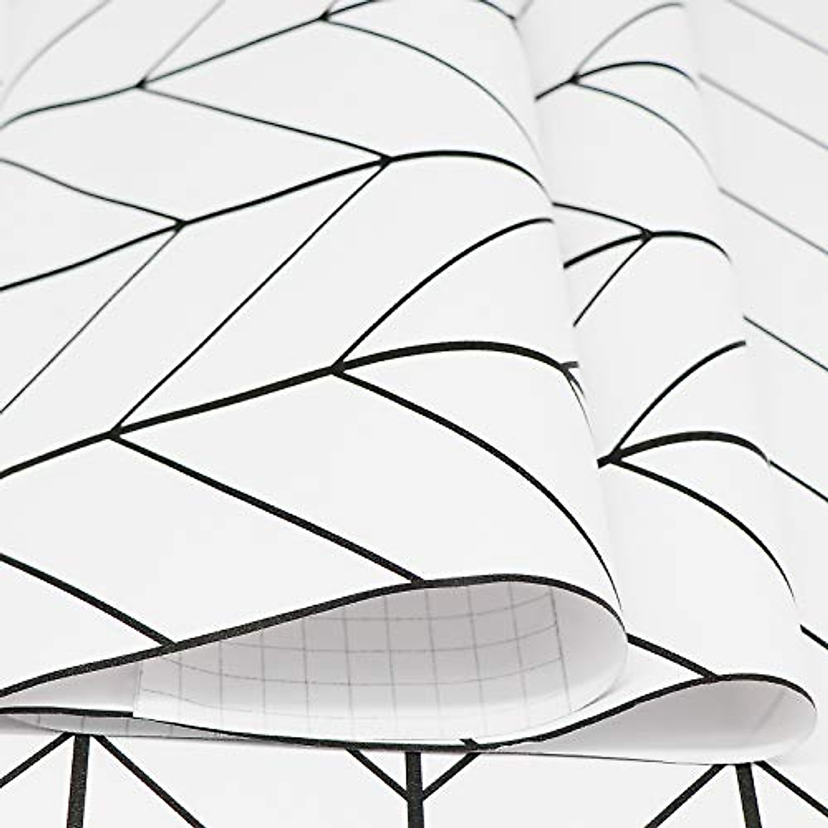 LXCREAT Removable Wallpaper Forgiving Black/White Stripes Peel and Stick Wallpaper 17.71 in X 118 in Modern Self Adhesive Vinyl for Home Renovation