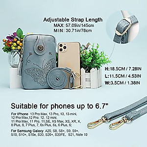 APHISON Small Crossbody Bags for Women, Lightweight Mini Cute Cell Phone Purse for Women with Tassel and Shining Butterfly