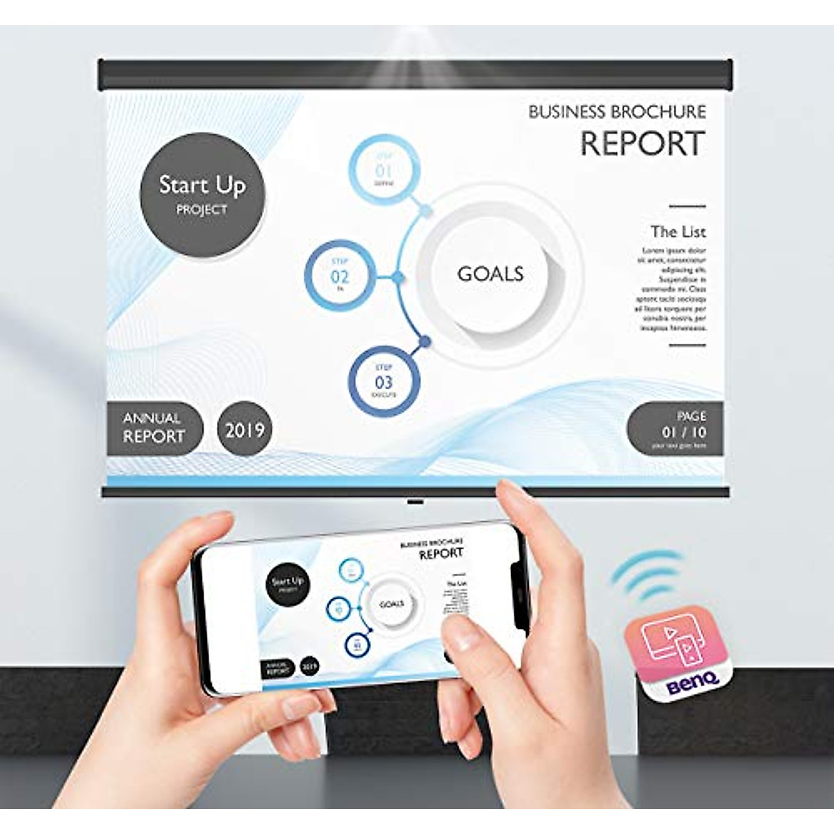 BenQ InstaShow S Wireless Screen Mirroring System,WDC20, 4-way Split-Screen, IFP Touch Back, 128-bit Encryption, includes 2 HDMI Transmitters & Holder, No App Needed, Supports Miracast and Airplay