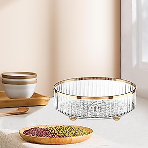 IEUDNS Lazy Susans Turntable 360 Rotation Spice Rack Holder Multifunctional Perfume Organizer Non Slip Drinks Rotating Tray for Countertop Fridge