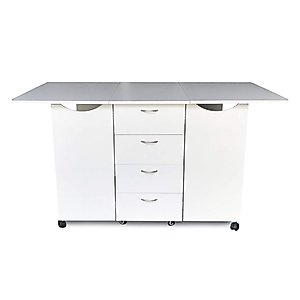 Arrow Sewing Sewing Furniture Kookaburra Cutting Table, Model K3451, Cutting, Quilting, Art and Crafting Table with Storage, Ash White Finish