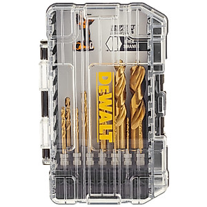 DEWALT Drill Bit Set, Titanium Impact Ready, Ideal for Metal, Wood, and Plastic, 12 Piece (DD5152)