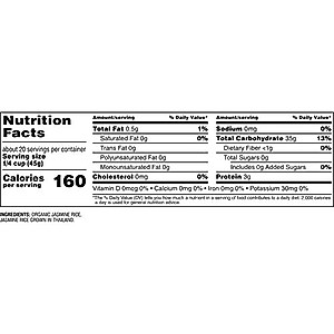 SEEDS OF CHANGE Certified Organic Jasmine Rice, Organic Food, 2 lb. bag