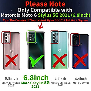 Buleens for Motorola Moto G Stylus 5G Case, Cute Heart Pattern 6D Gold Plating Astronaut Hidden Stand Phone Cases for Moto G Stylus 5G 2021 6.8 Inch-Black