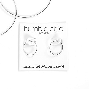 Humble Chic Small Hoop Earrings for Women - Hypoallergenic Lightweight Wire Threader Loop Drop Dangles, Safe for Sensitive Ears, 925 White - 0.5 inch